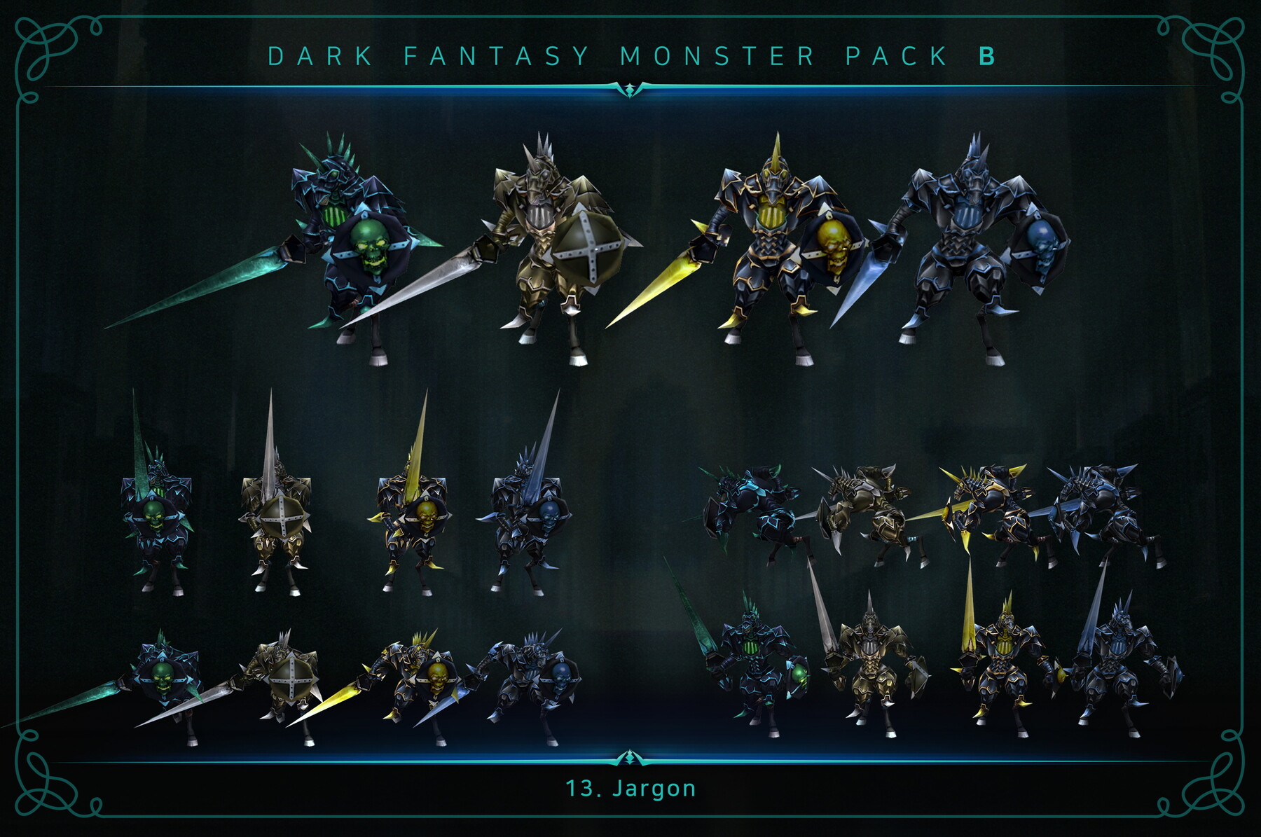 ArtStation - Dark Fantasy Monster Pack B | Game Assets