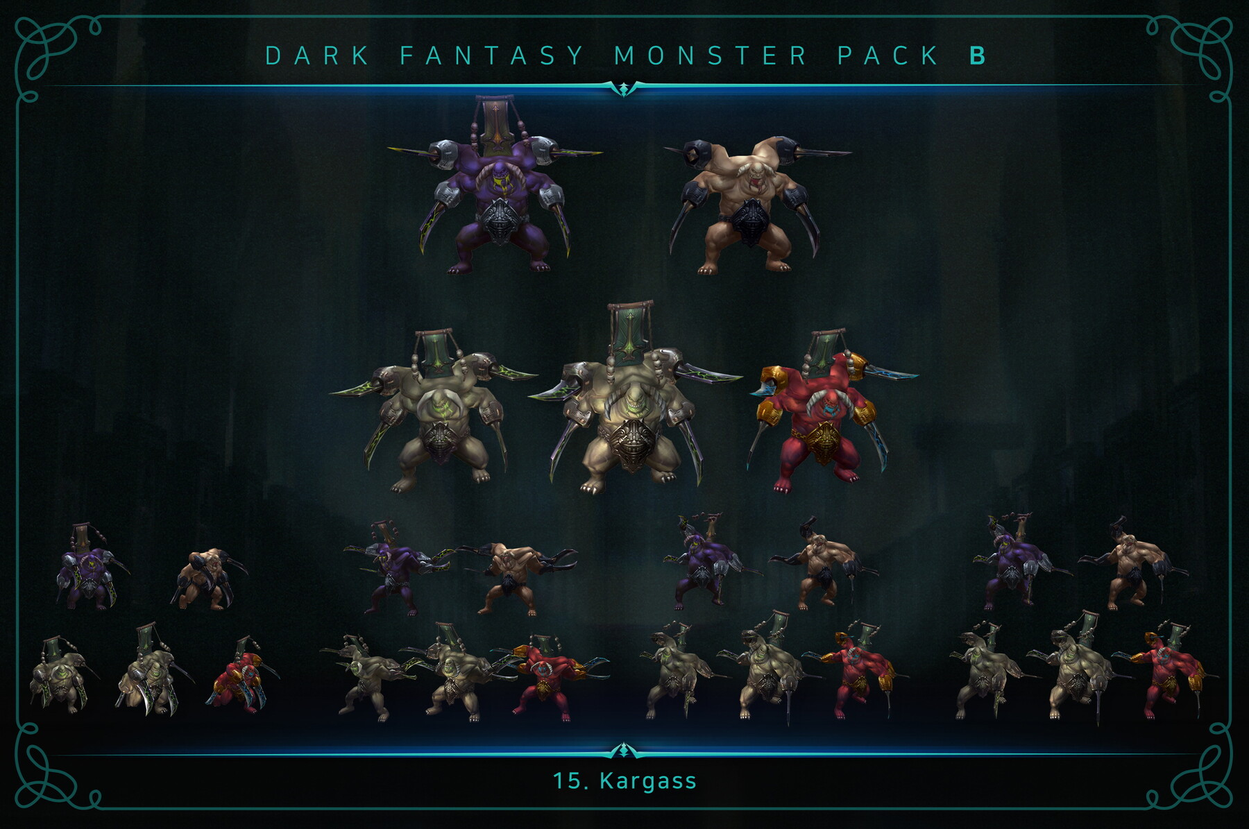 ArtStation - Dark Fantasy Monster Pack B | Game Assets