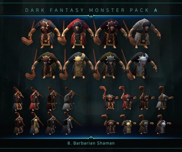 ArtStation - Dark Fantasy Monster Pack A | Game Assets