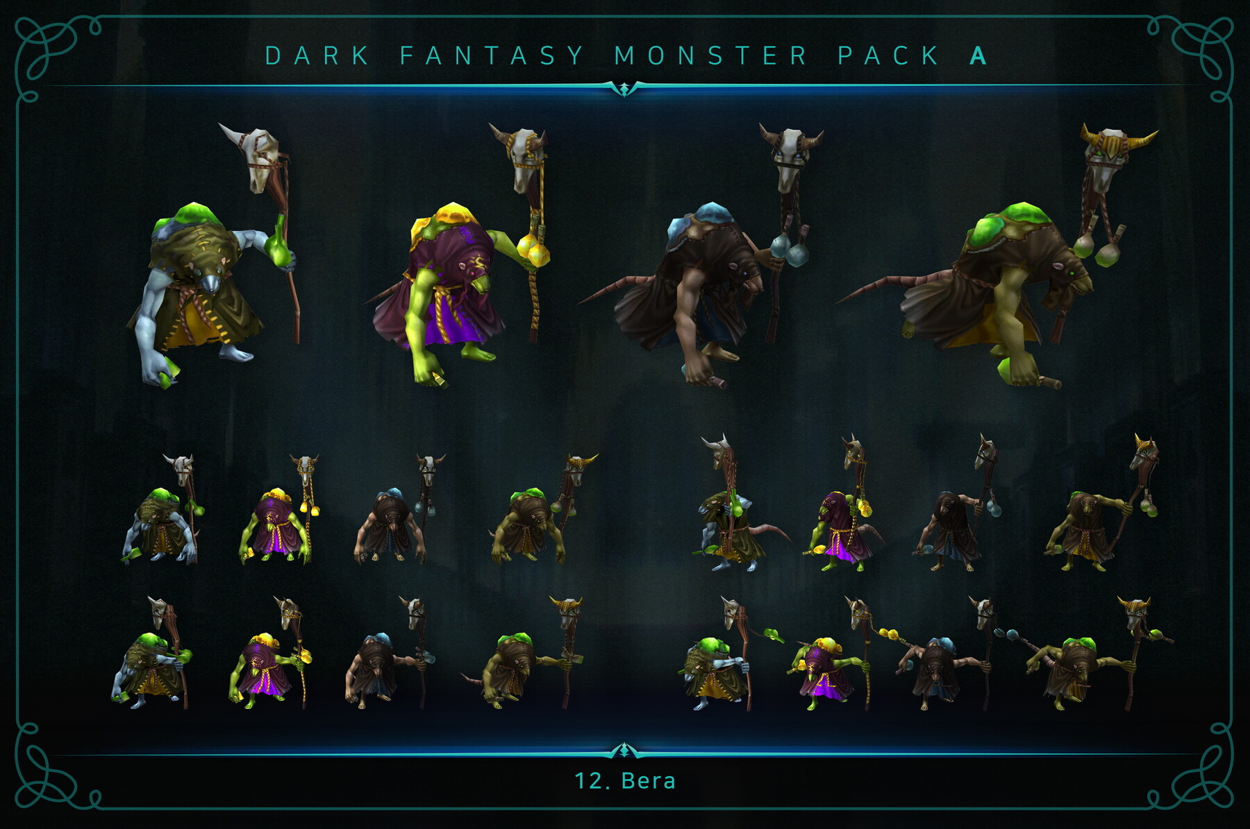 ArtStation - Dark Fantasy Monster Pack A | Game Assets