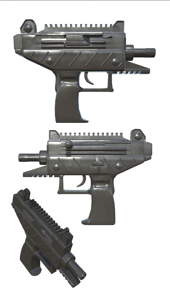 ArtStation - low poly gun | Game Assets
