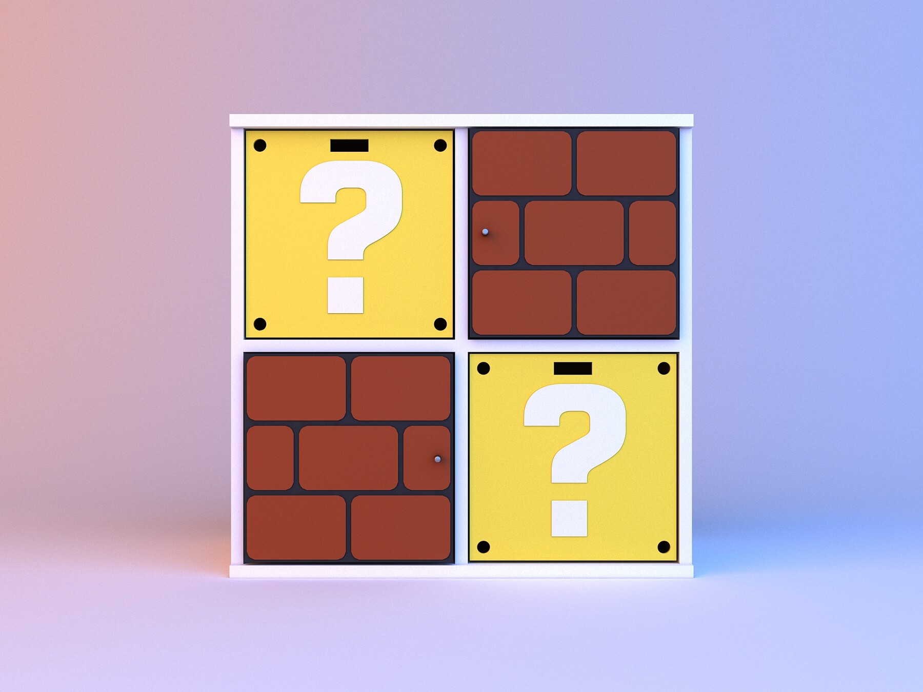 ArtStation - Mario kids bookcase | Game Assets