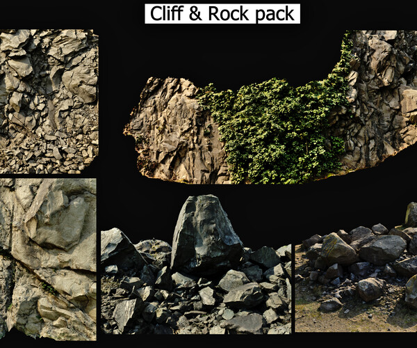 ArtStation - Realistic Cliff Face & Rock Asset Pack | Resources