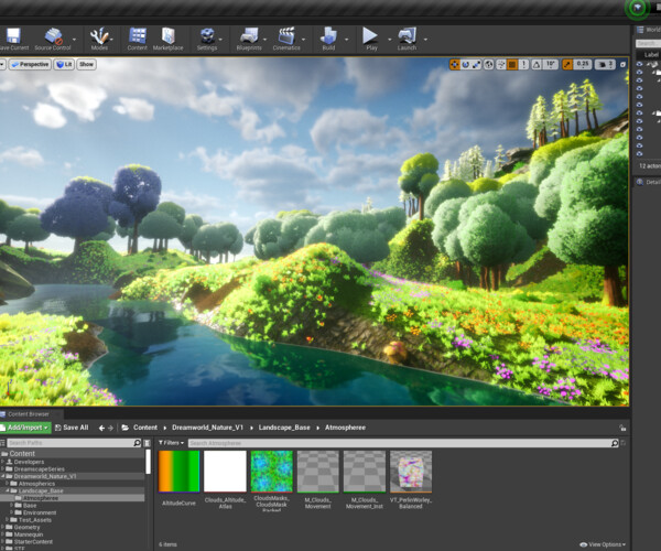 ArtStation - Stylized Forest and Volumetric Clouds for Unreal Engine 4. ...