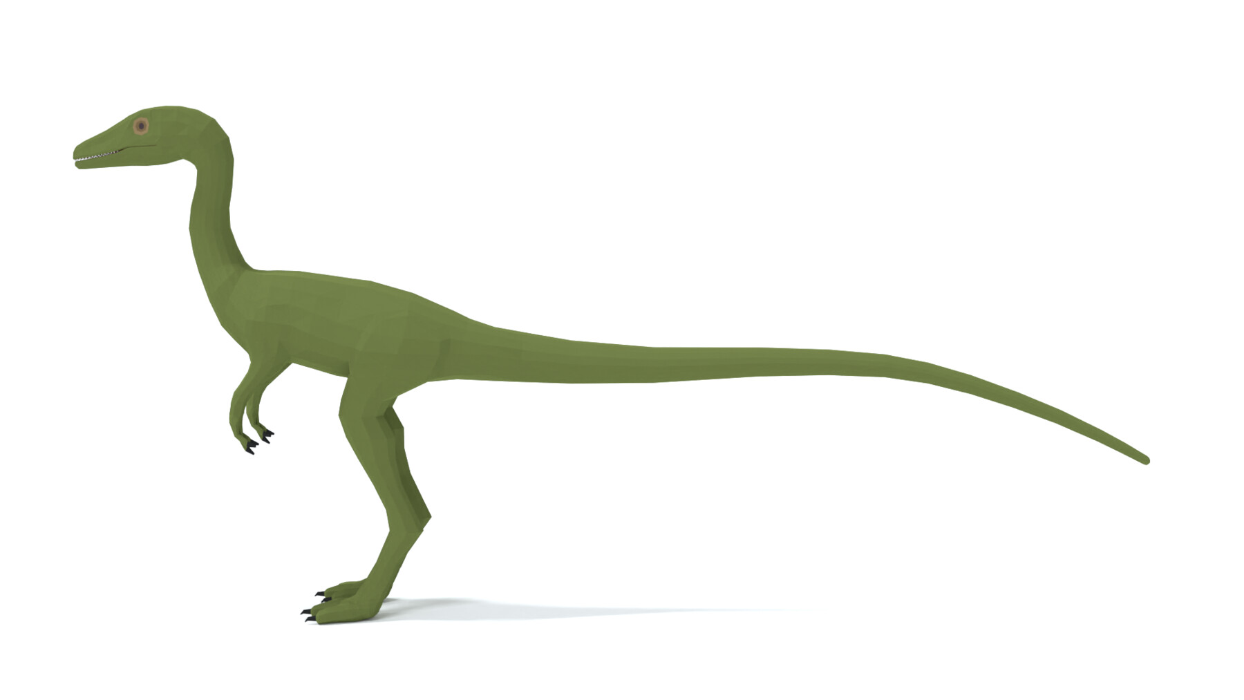 ArtStation - Low Poly Cartoon Compsognathus Dinosaur | Game Assets