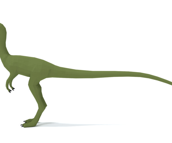 ArtStation - Low Poly Cartoon Compsognathus Dinosaur | Game Assets