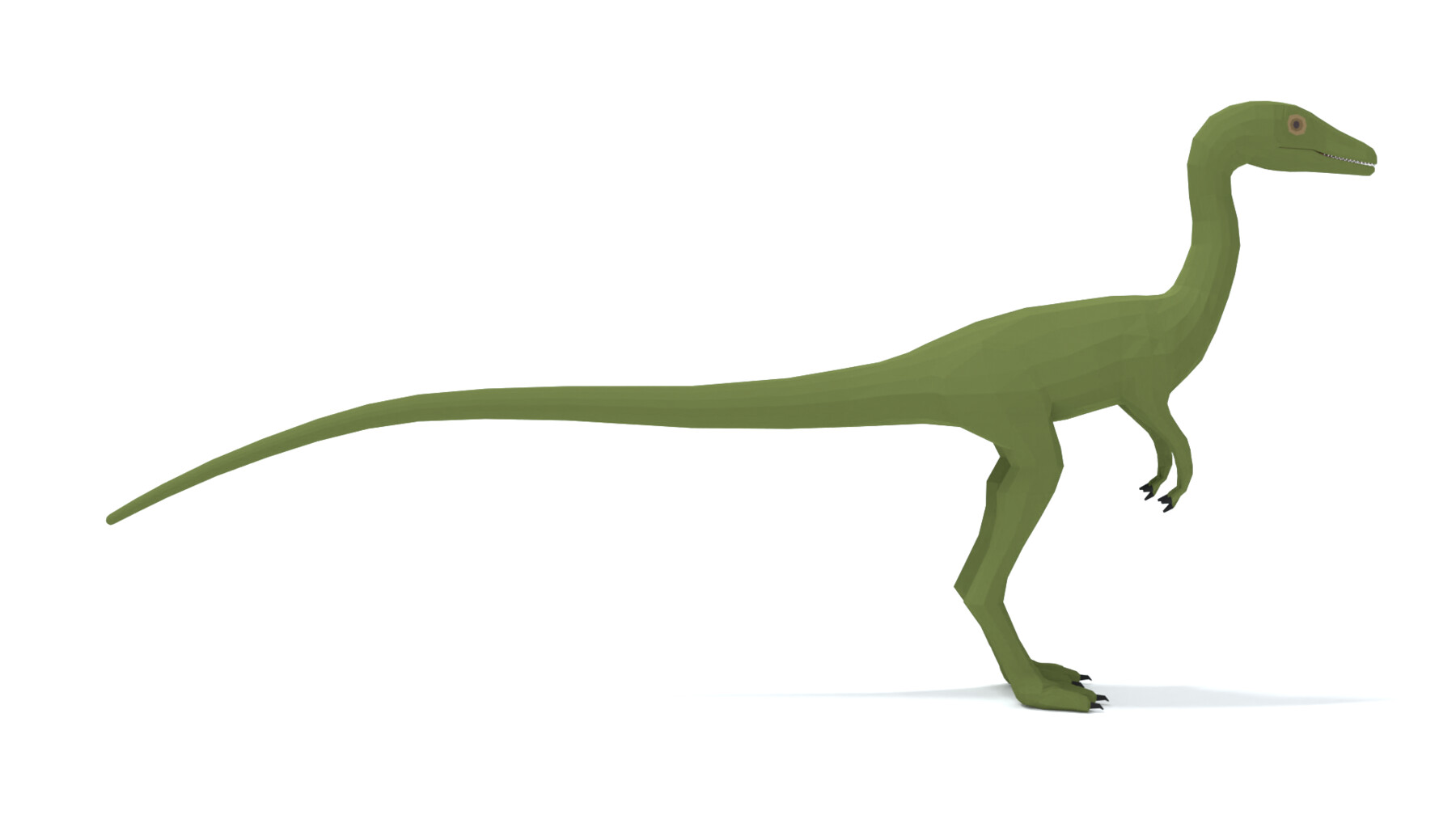 ArtStation - Low Poly Cartoon Compsognathus Dinosaur | Game Assets