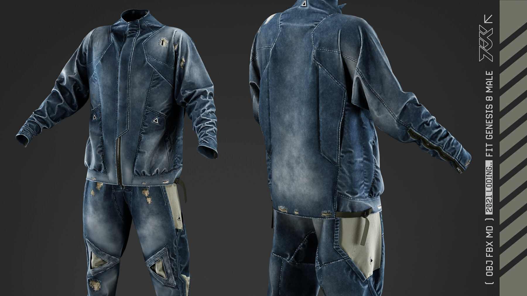 ArtStation - tech wear outfit j | Game Assets
