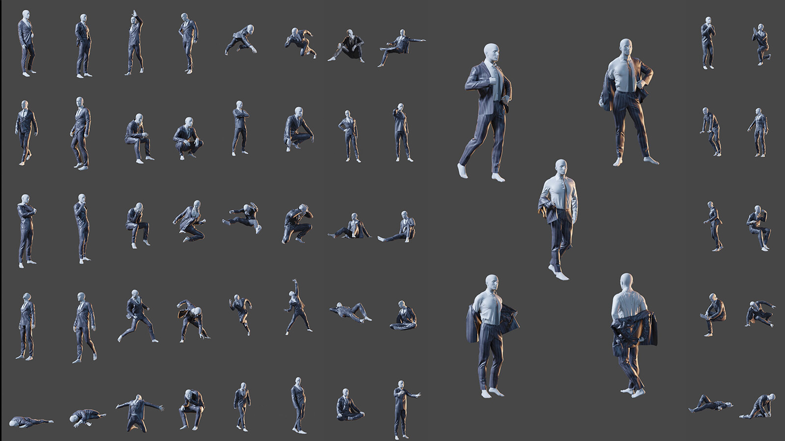 ArtStation - 110 3d suit poses | Resources