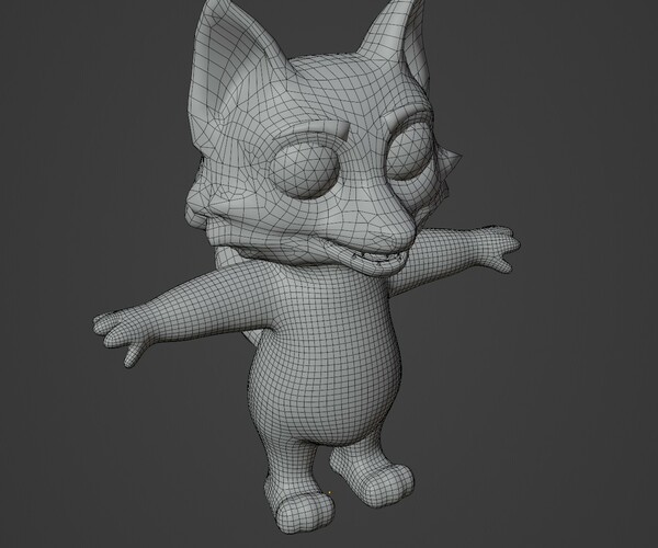 ArtStation - Cartoon Silver Fox Animated 3D Model | Game Assets