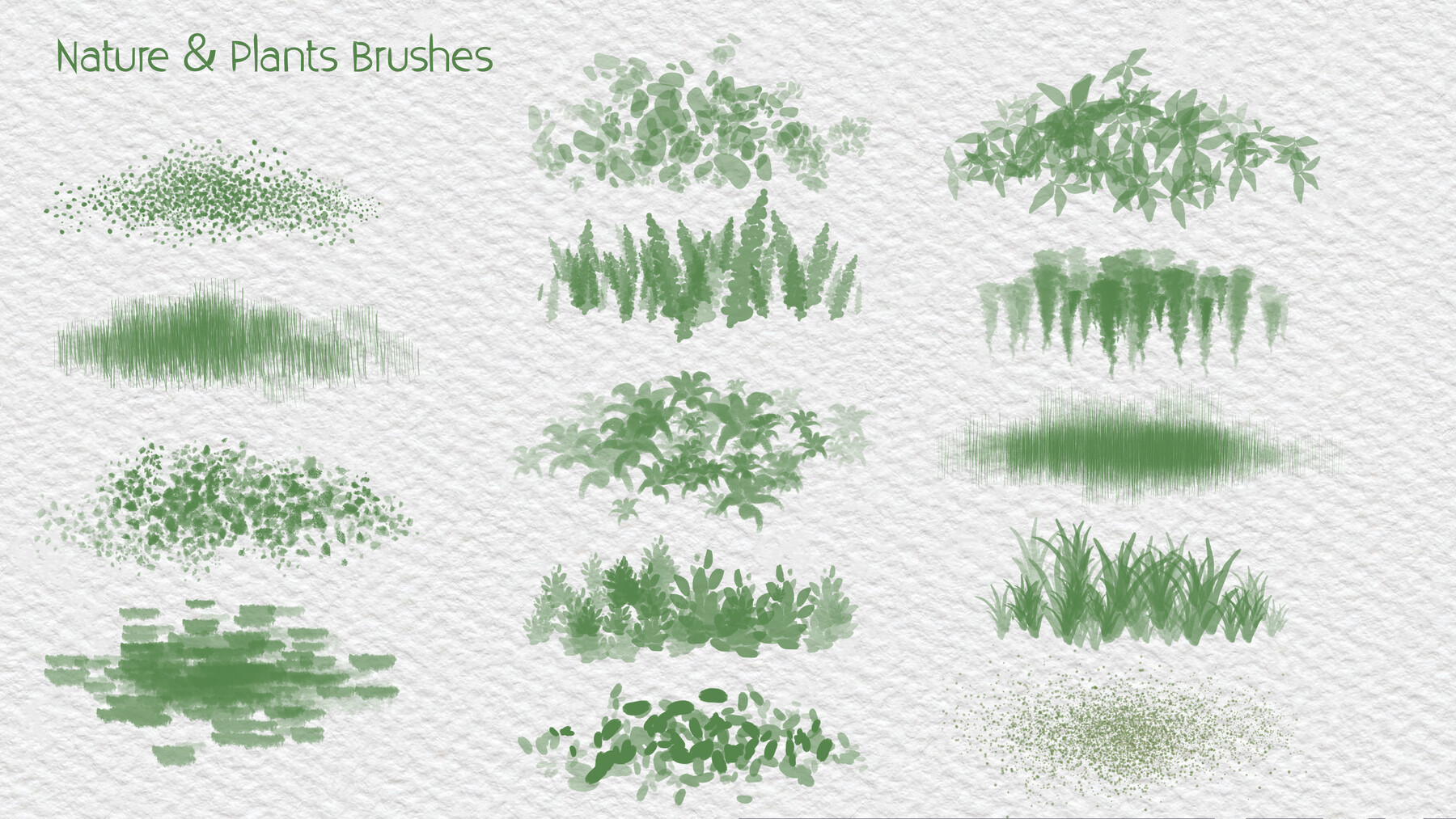 ArtStation - 2D BRUSH ,Textured brushes, basic brushes, nature and ...
