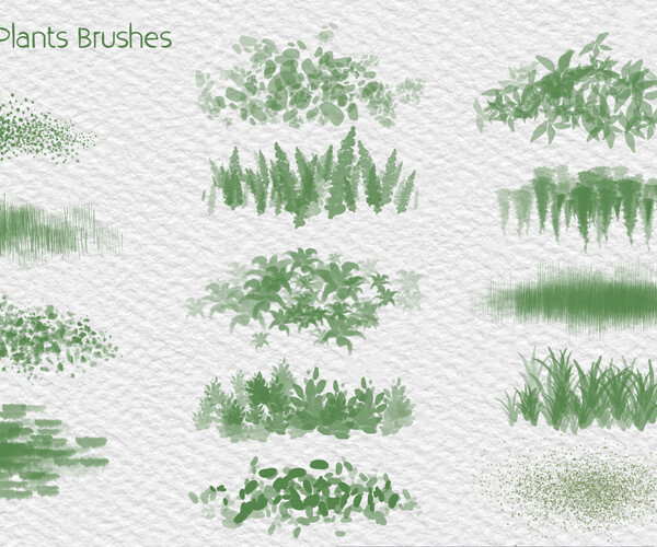 ArtStation - 2D BRUSH ,Textured brushes, basic brushes, nature and ...