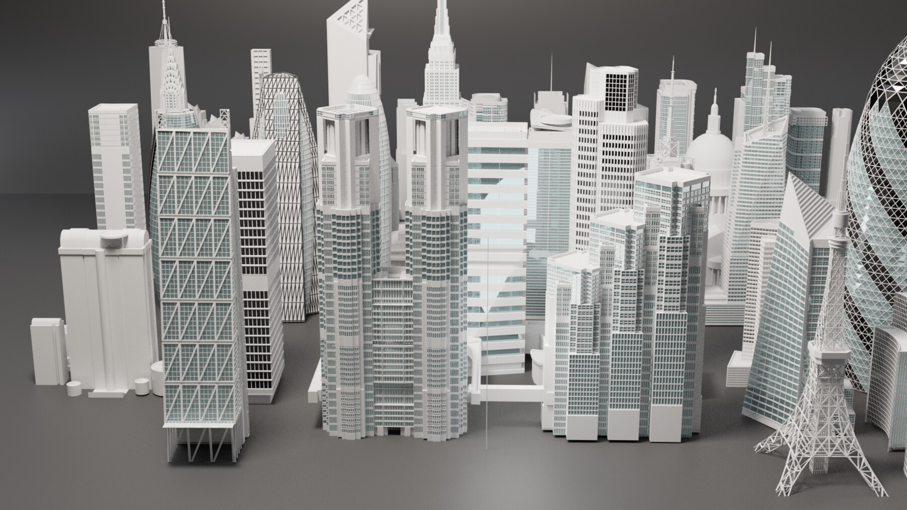 ArtStation - 300+ Unique Building and High Detailed skyscrapers Kitbash ...