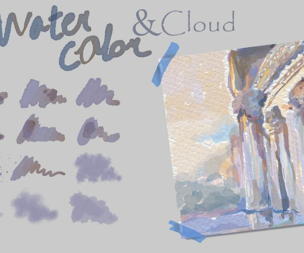 ArtStation - 2D BRUSH ,Textured brushes, basic brushes, nature and ...