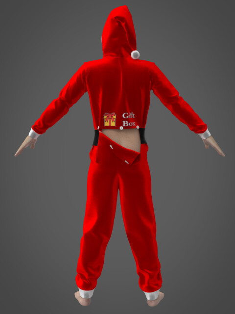 ArtStation - Christmas Jumpsuit Male - Bad Santa | Game Assets