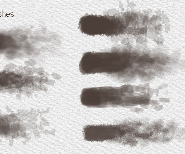 ArtStation - 2D BRUSH ,Textured brushes, basic brushes, nature and ...
