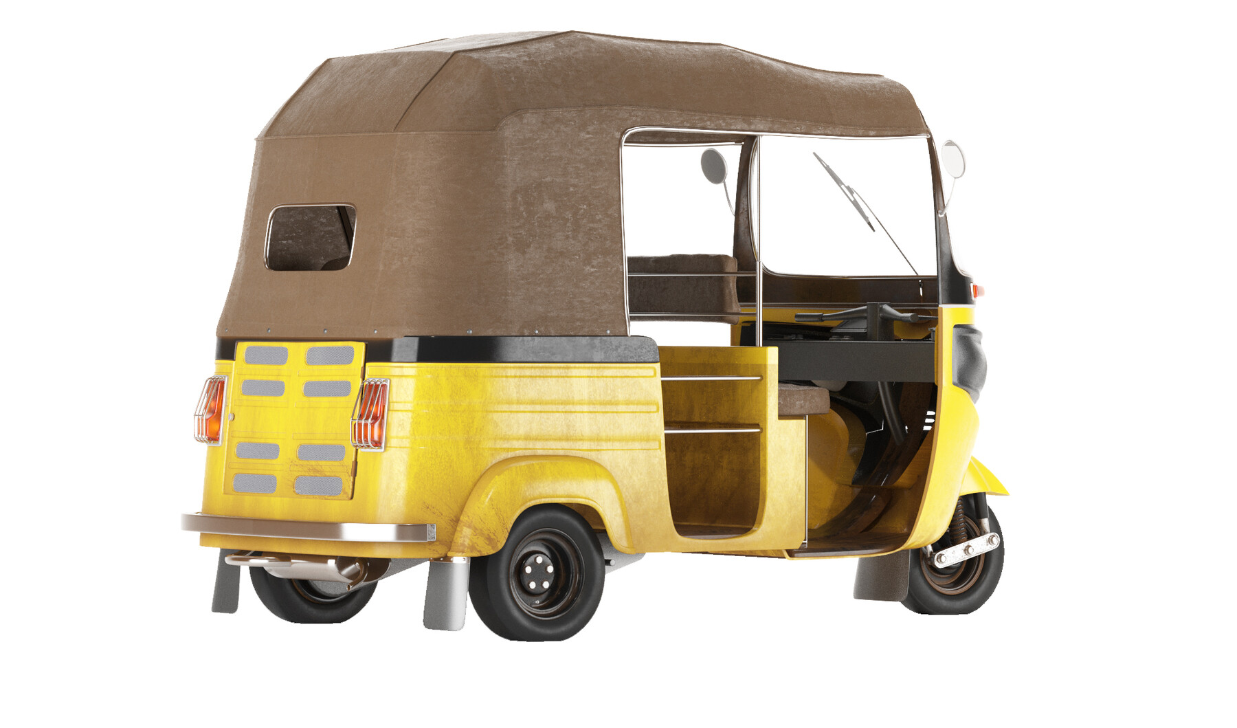 ArtStation - Auto Rickshaw Mini Taxi "Yellow" | Resources