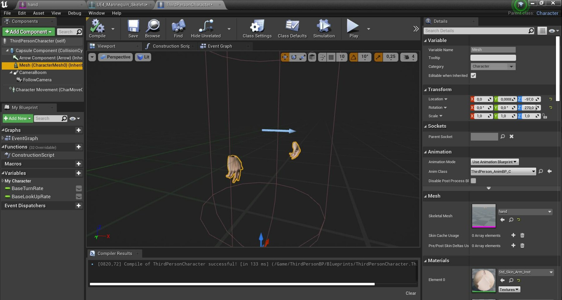 ArtStation - Realistic Hand VR Low poly model | Game Assets
