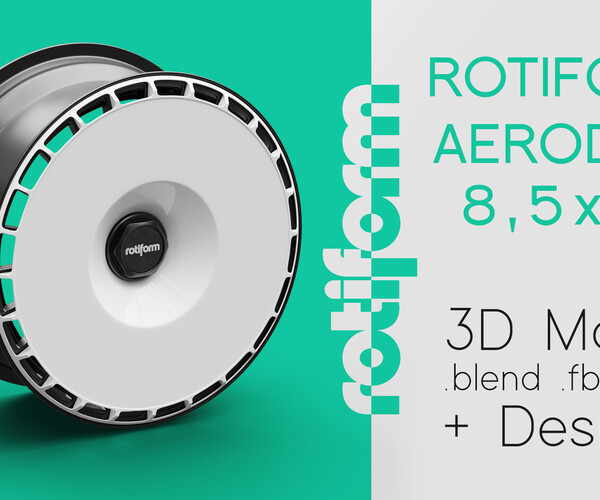 ArtStation - Rotiform Aerodisc Turbofan Rim/Wheel 3D Model + Designs ...