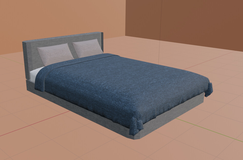 ArtStation - Modern Double Bed | Game Assets