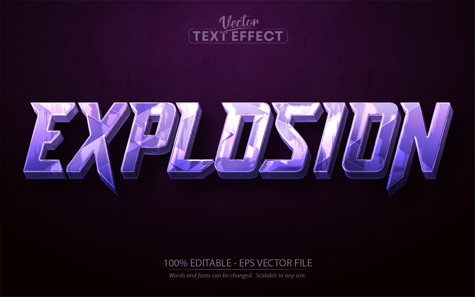 ArtStation - Explosion text effect, editable shiny purple text style ...