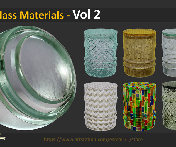 ArtStation - 24 Glass Materials - Vol 2 ( for Corona Render ) | Resources
