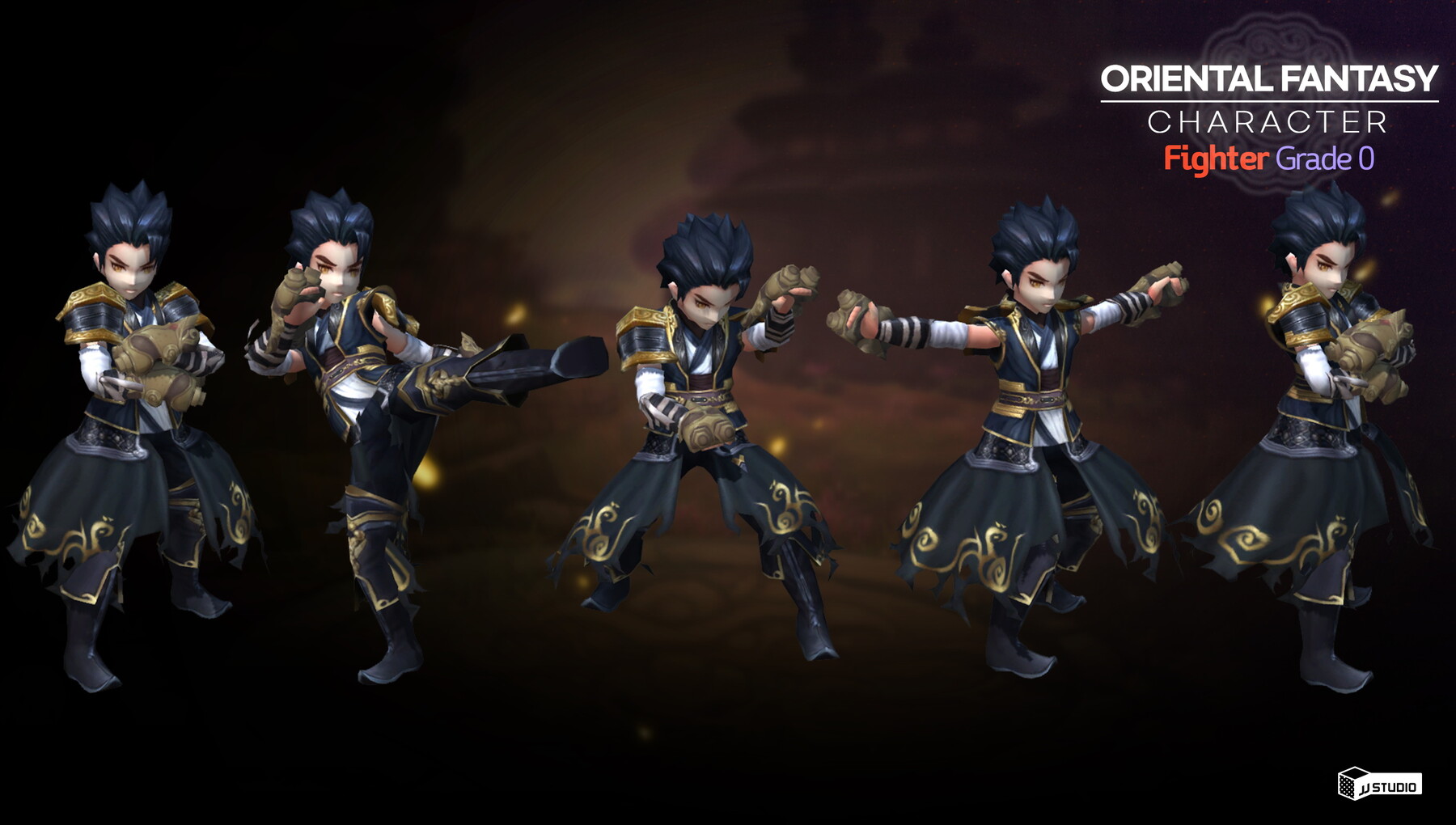 ArtStation - Oriental Fantasy Character - Fighter Grade 0 | Game Assets