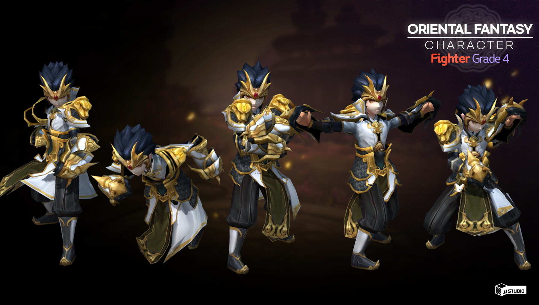 ArtStation - Oriental Fantasy Character - Fighter Grade 4 | Game Assets