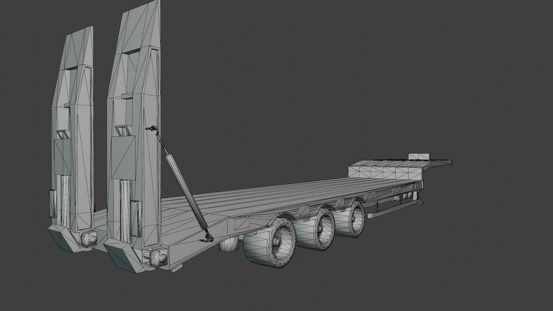 ArtStation - HEAVY TRANSPORT - TRUCK TRAILER Low-poly | Game Assets