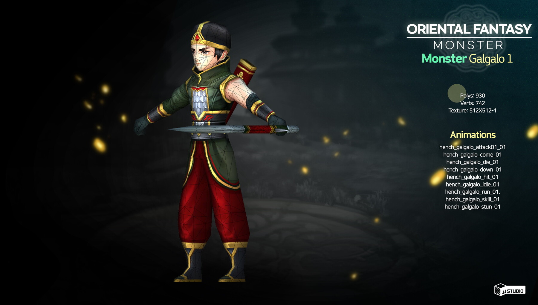 ArtStation - Oriental Fantasy Monster - Galgalo 1 | Game Assets