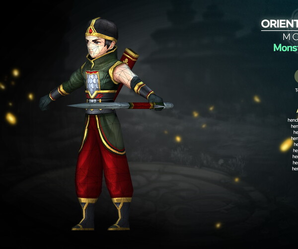 ArtStation - Oriental Fantasy Monster - Galgalo 1 | Game Assets