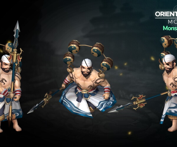 ArtStation - Oriental Fantasy Monster - Kamaron | Game Assets