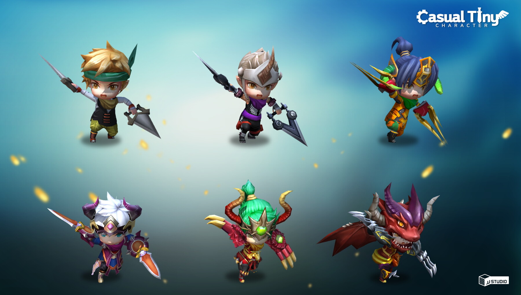 ArtStation - Casual Tiny Character - Assassin Pack | Game Assets