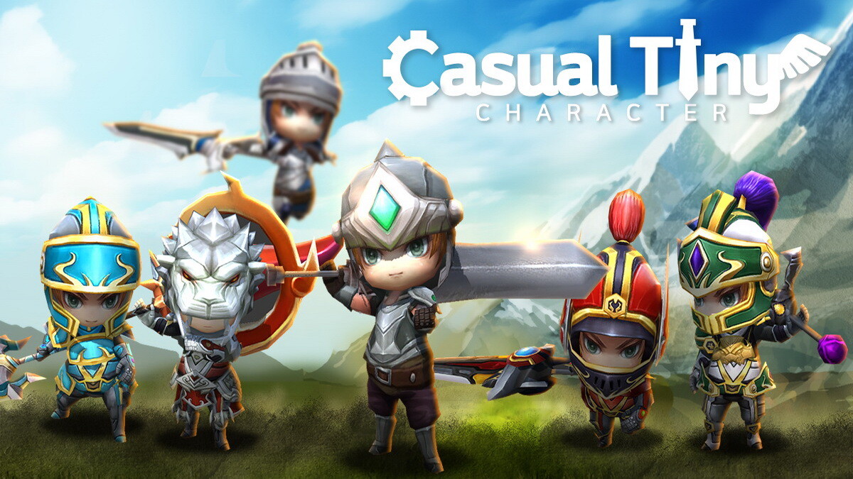 ArtStation - Casual Tiny Character - Knight Pack | Game Assets