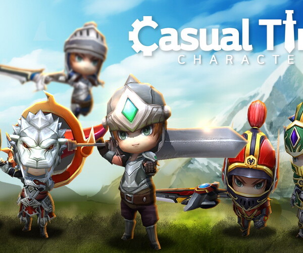 ArtStation - Casual Tiny Character - Knight Pack | Game Assets