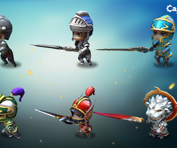 ArtStation - Casual Tiny Character - Knight Pack | Game Assets