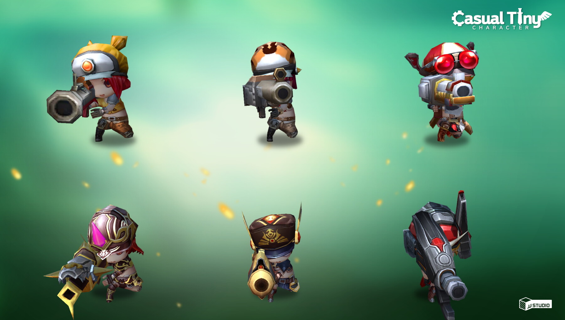 ArtStation - Casual Tiny Character - Launcher Pack | Game Assets