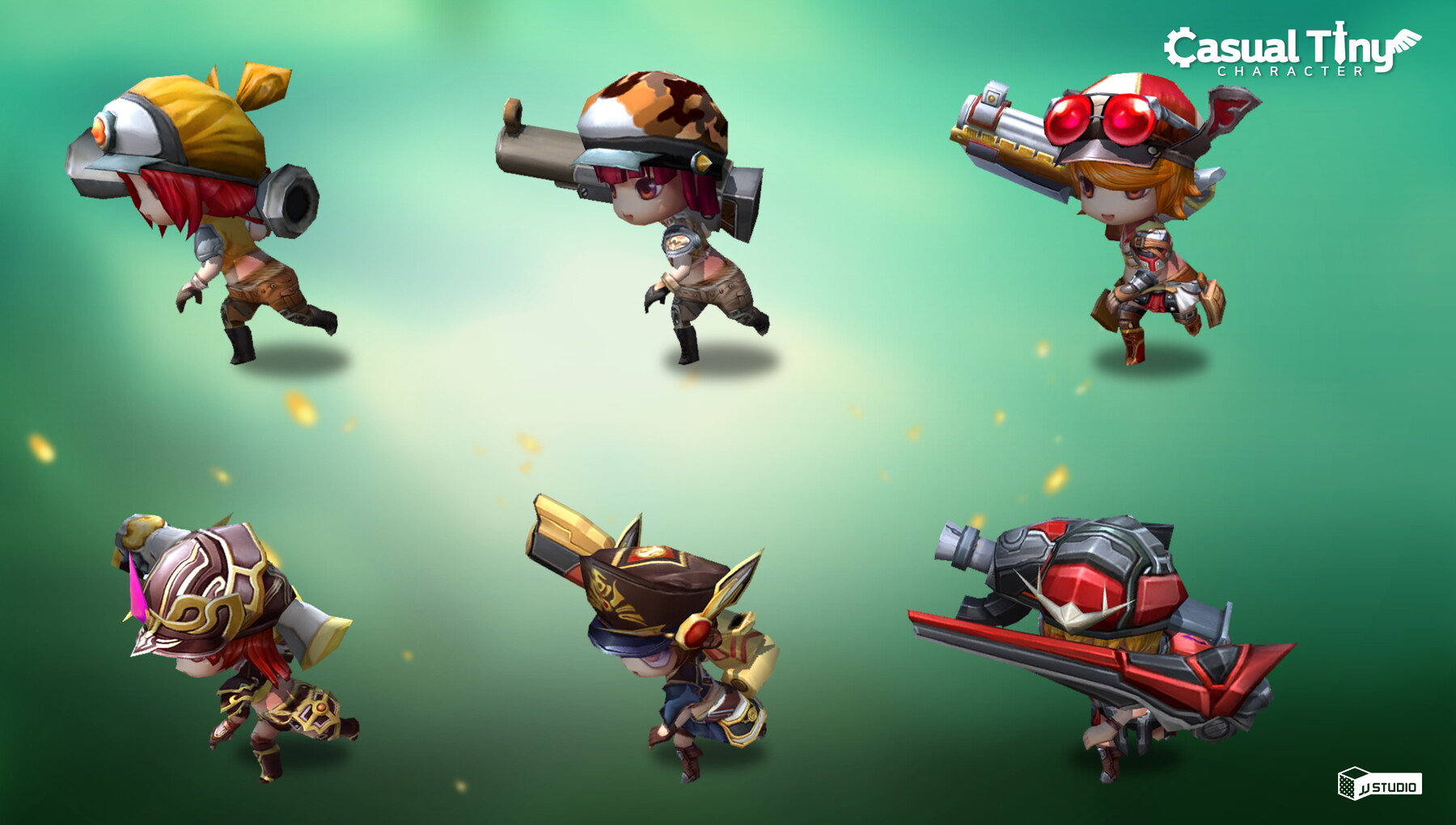 ArtStation - Casual Tiny Character - Launcher Pack | Game Assets