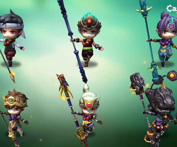 ArtStation - Casual Tiny Character - Monk Pack | Game Assets