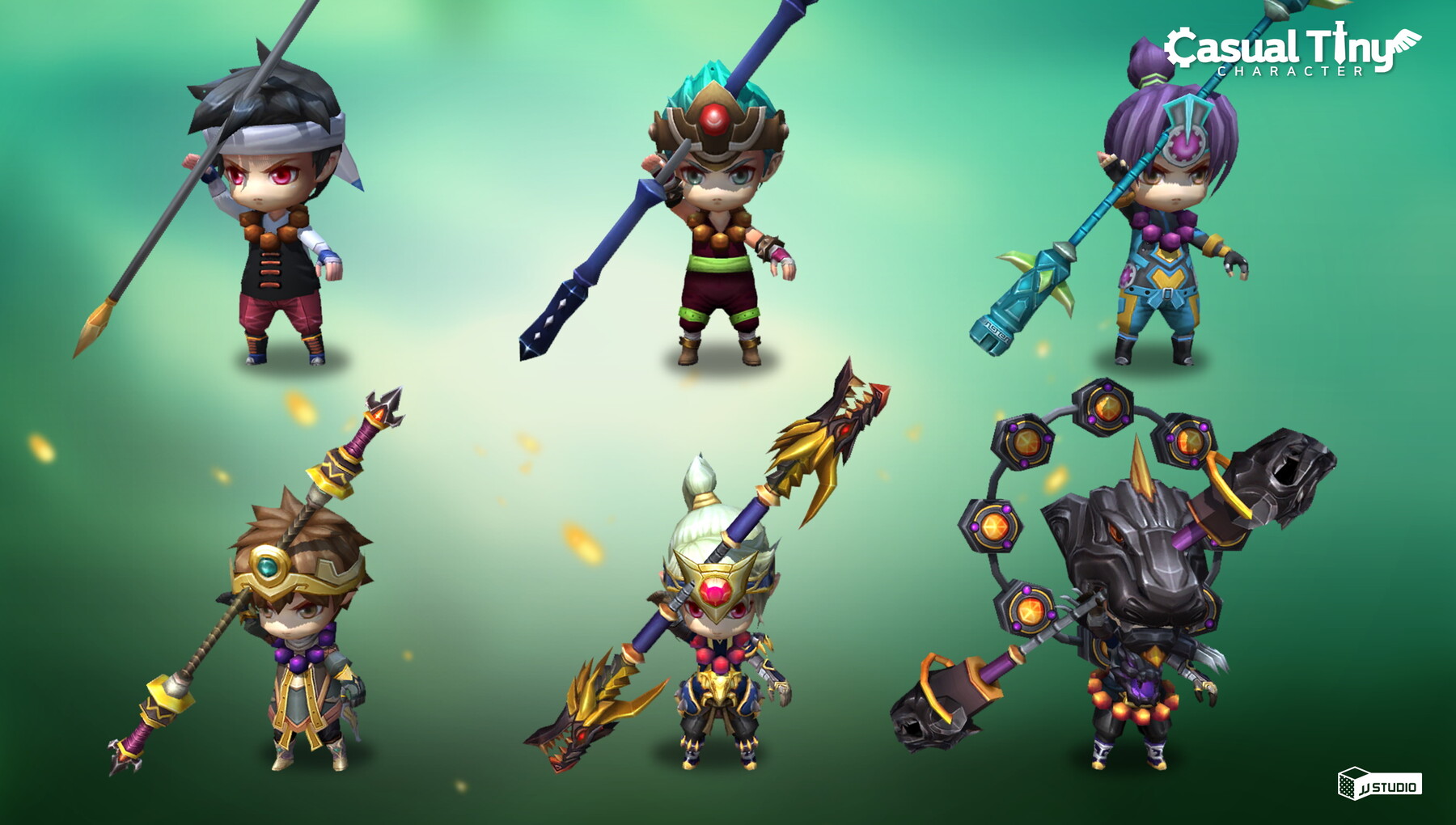 ArtStation - Casual Tiny Character - Monk Pack | Game Assets