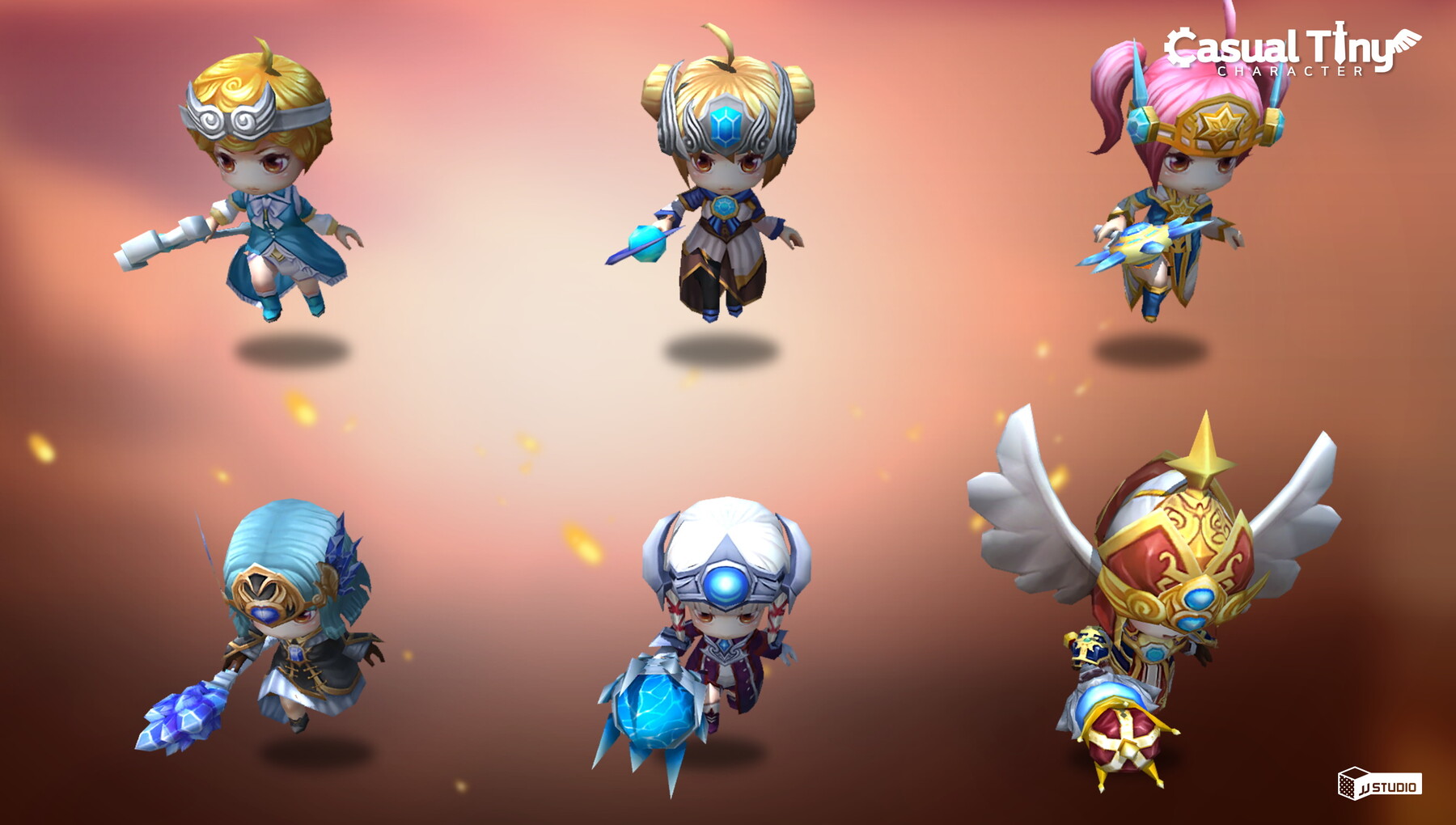 ArtStation - Casual Tiny Character - Priest Pack | Game Assets