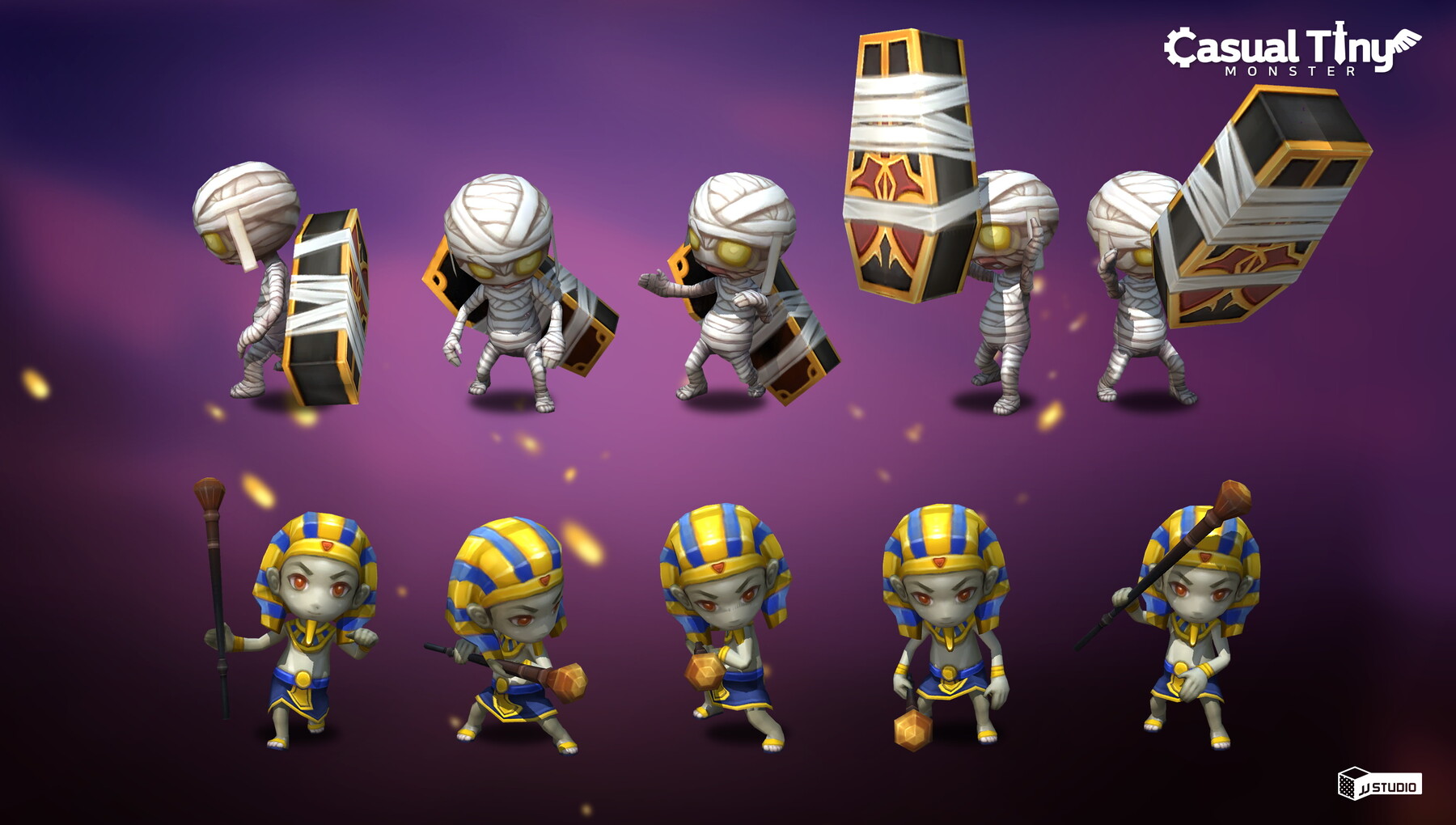 ArtStation - Casual Tiny Monster - Mummy Pack | Game Assets