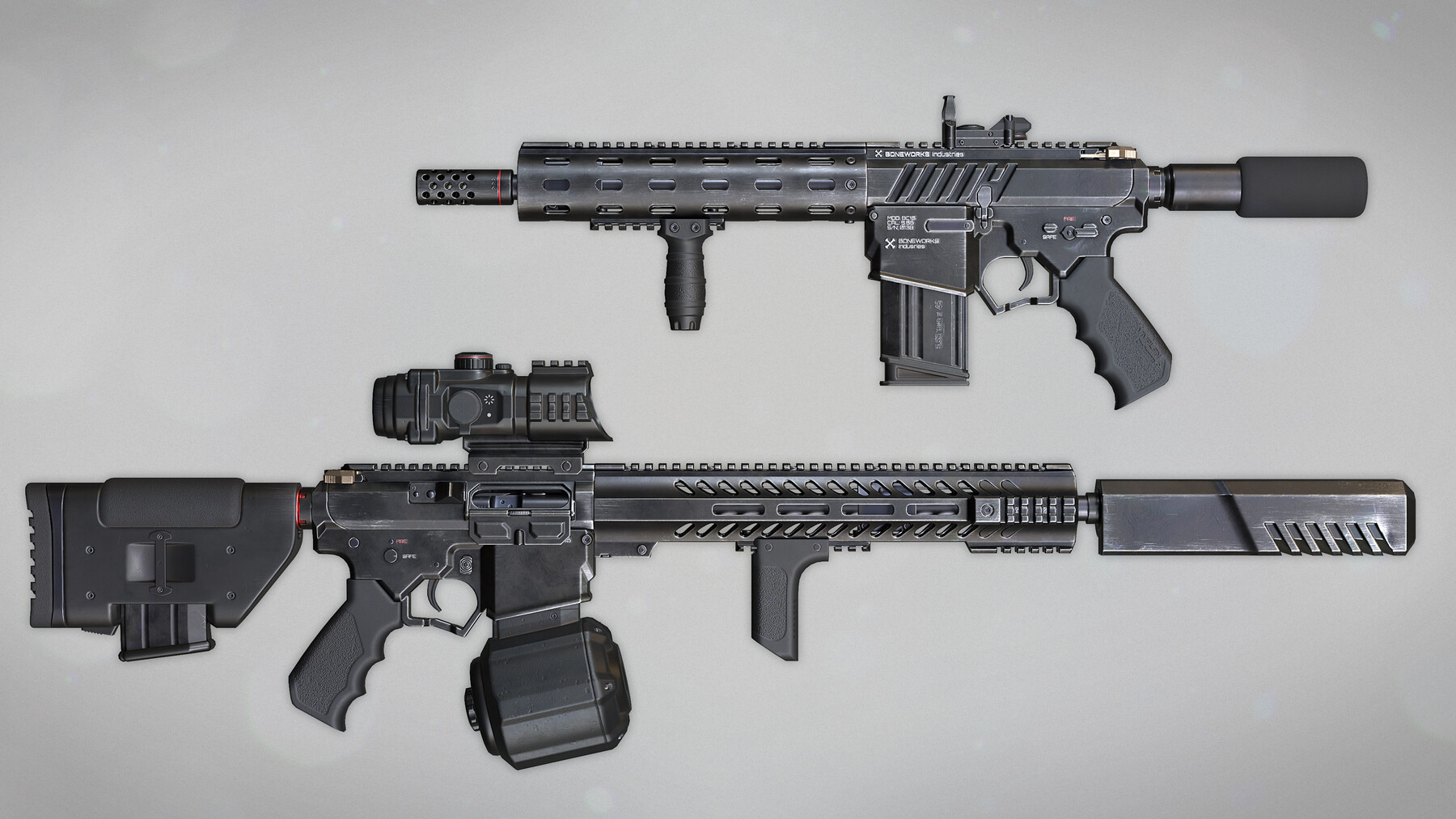 ArtStation - Customizable AR15 - Game Ready | Game Assets