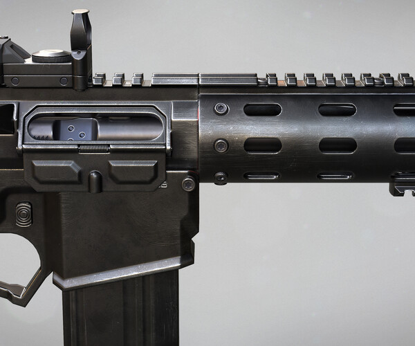 ArtStation - Customizable AR15 - Game Ready | Game Assets