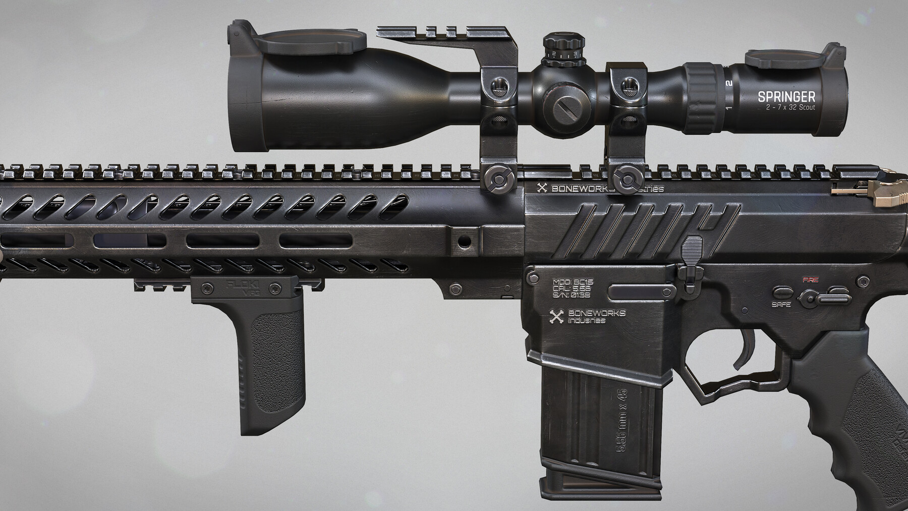 ArtStation - Customizable AR15 - Game Ready | Game Assets