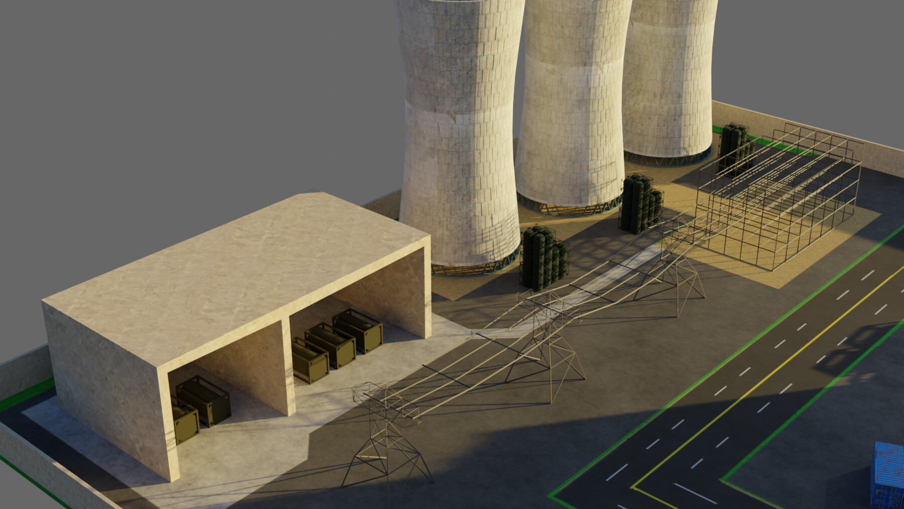 ArtStation - Modular Nuclear Power station - Low Poly - Game Ready ...