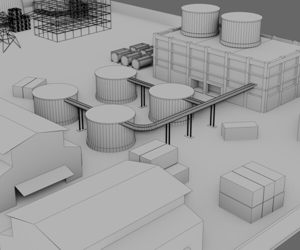 ArtStation - Modular Nuclear Power station - Low Poly - Game Ready ...