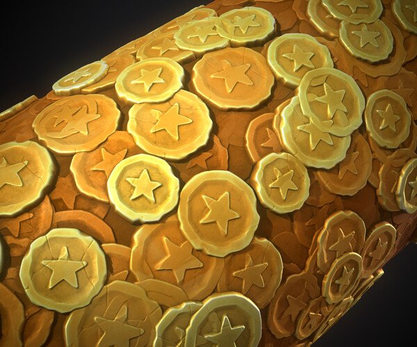 ArtStation - Stylized Coin Material | Game Assets