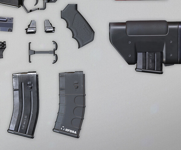 ArtStation - Customizable AR15 - Game Ready | Game Assets