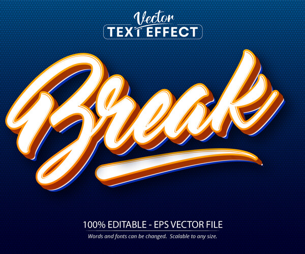 ArtStation - Break text effect, minimalistic and sport editable text ...